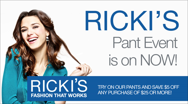 Ricki's Canada Save $5 When You Try on Pants - Canadian Freebies ...