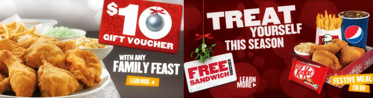 KFC: $10 Gift Card With Family Feast & Free Sandwich With Meal For One ...