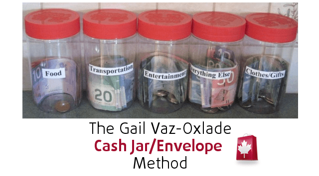 Cash Jar Envelope Budget Method Gail Vaz Oxlade Style Canadian 