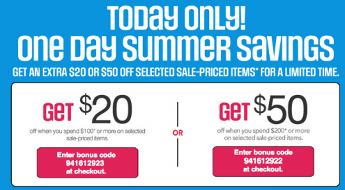 Sears Canada Coupons: Save An Extra $20 on $100 OR Save An Extra $50 on ...