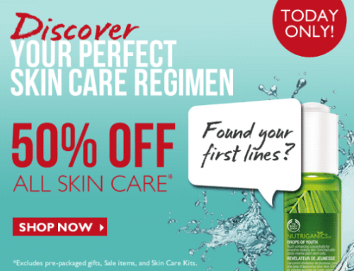 The Body Shop Canada Offers: Save 50% on all Skin Care Items ...