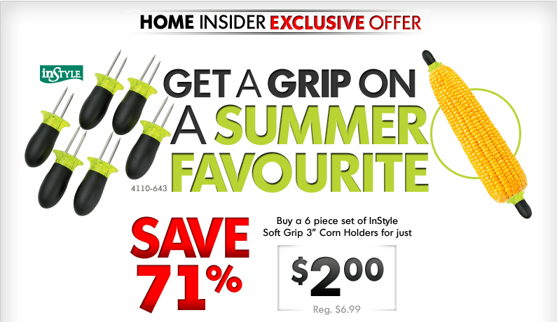 Home Hardware: 6pc Set of 3" Corn Holders $2 with Coupon - Canadian ...