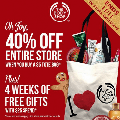 The Body Shop Canada Offers: Spend $25 & Get 4 Weeks of FREE Gifts and ...