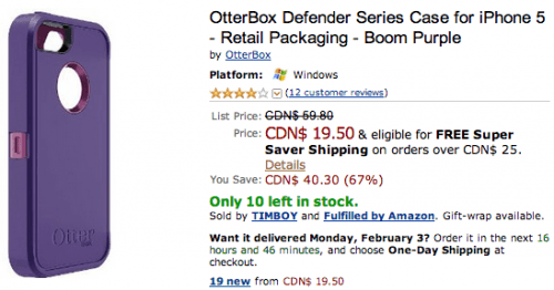 Amazon Canada Deals: Save 67% On OtterBox Defender Series Case for ...