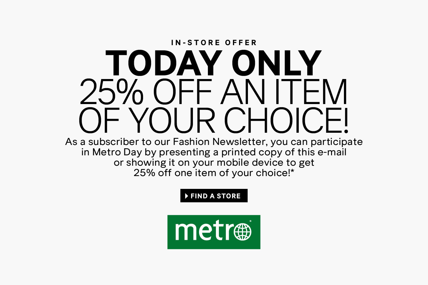 H M Canada Printable Coupons Save 25 Off One Regular Priced Item