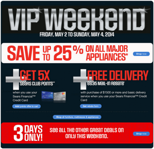 Sears Canada VIP Weekend Sale: Save Up To 25% On All Major Appliances ...