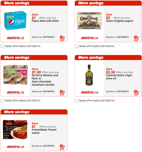 Metro Quebec Printable Store Coupons October 16 – 22 - Canadian ...