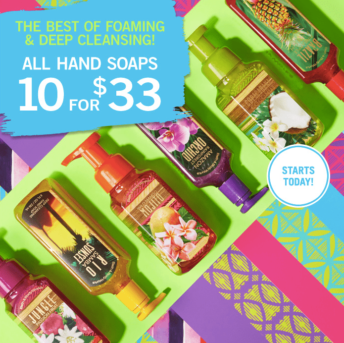 Bath and Body Works Canada Promotions: Buy 10 Hand Soaps for $33 Plus ...