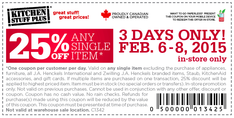 Kitchen Stuff Plus Coupons and Deals: $10 Red Hot Deals Plus Save 25% ...