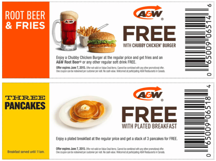 A W Canada Printable Coupons FREE Root Beer And Fries Plus More Coupon Offers Canadian 