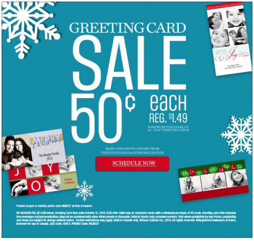 Sears Portrait Studio Canada Coupon Offers: Get Christmas Greeting ...