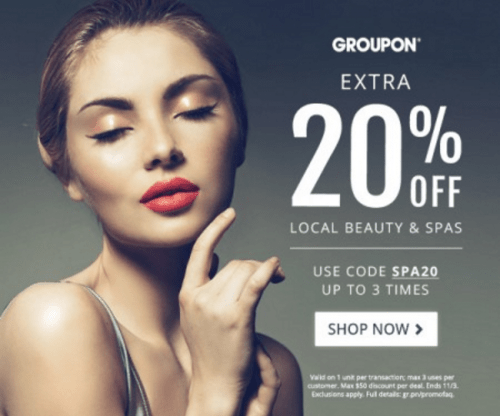 Groupon Canada New Promo Code Offers: Save An Extra 20% On Local Beauty ...
