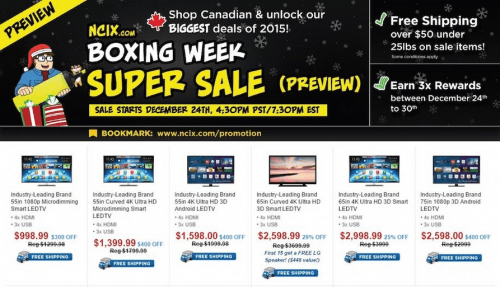 NCIX Canada Boxing Day 2015 Super Sale Deals Preview - Canadian ...