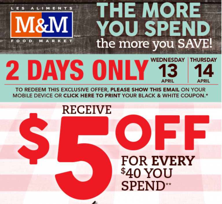M&M Meat Shops Canada Coupons: Save $5 Off Your Purchase Of $40 - Canadian Freebies, Coupons ...