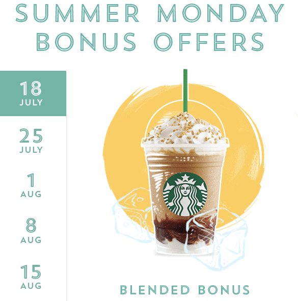 Starbucks Canada Summer Mondays: Earn Bonus Stars Every Monday Morning ...