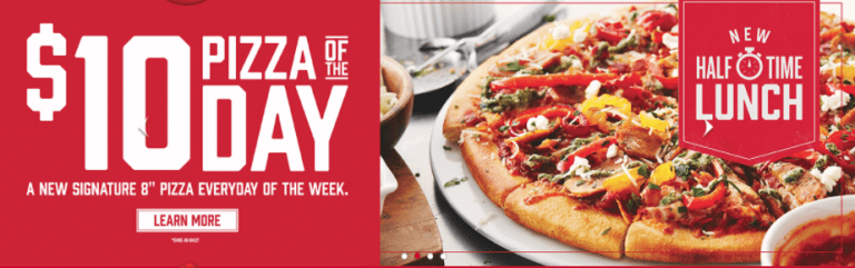 Boston Pizza Canada Offers: $10 Lunch Pizza of the Day Everyday of the ...
