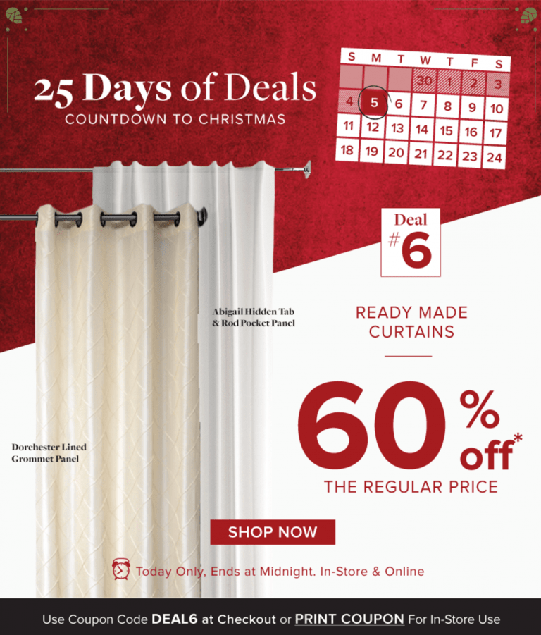 Linen Chest Canada Daily Deal: Save 60% Off Curtains + Extra 20% Off ...