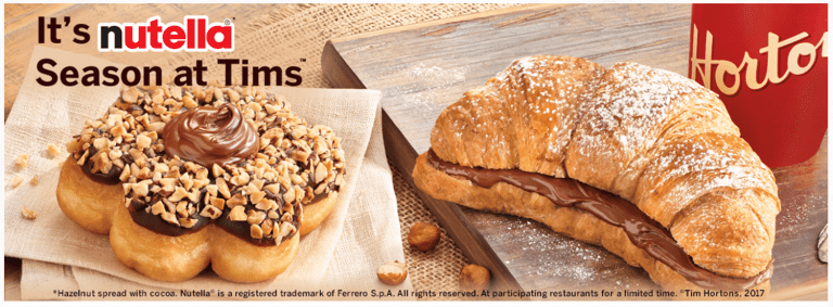 Nutella is Back at Tim Hortons Canada! - Canadian Freebies, Coupons ...