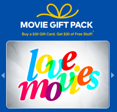 Cineplex Canada Movie Gift Pack: Buy a $30 Gift Card, Get $30 of FREE ...