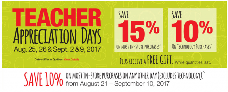 Staples Canada Teacher Appreciation Days Sale Canadian Freebies staples-canada-teacher-appreciation-days-sale-canadian-freebies