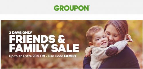 Groupon Canada Friends & Family Sale: Save Extra 20% Off Local Deals ...