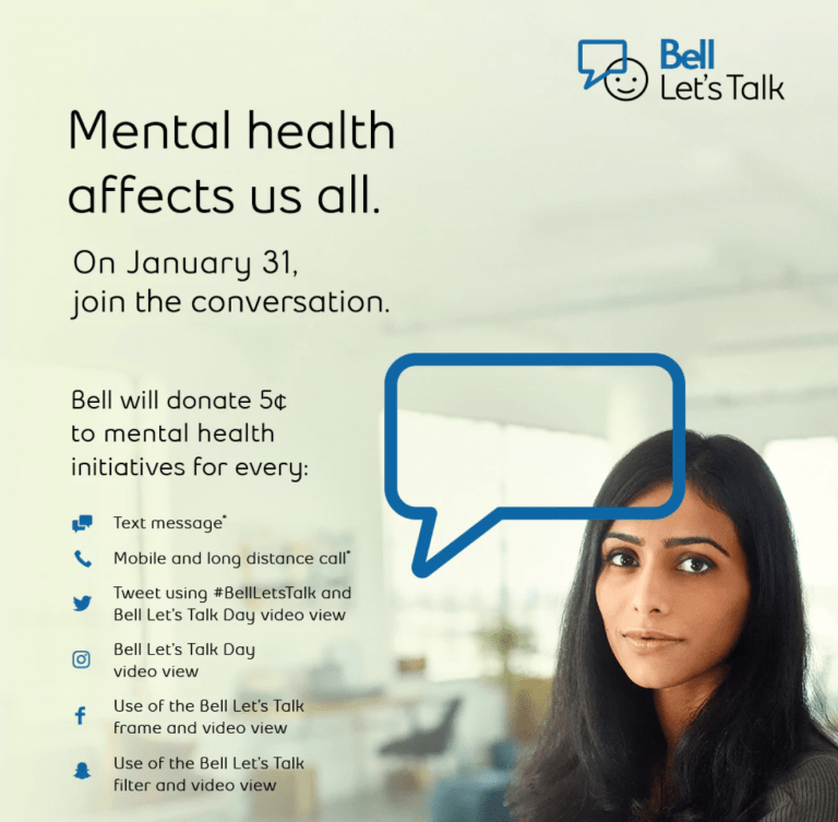 Help End Stigma Surrounding Mental Health with Bell Let's Talk ...
