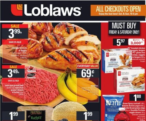 Loblaws Ontario: PC Pub Style Frozen Chicken $5.97 + 3000 PC Optimum ...