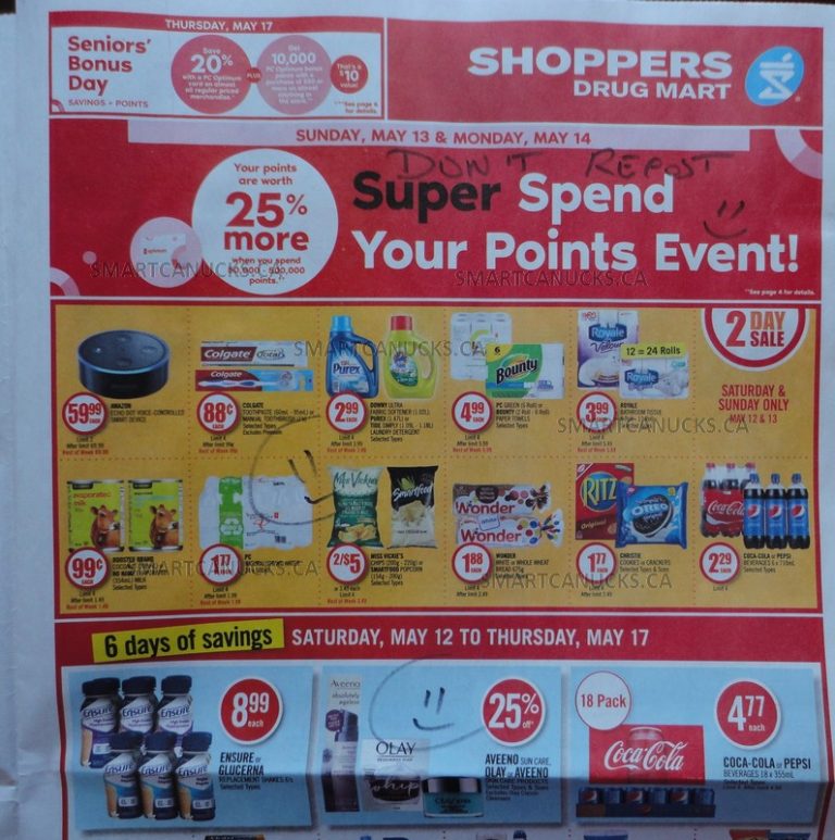 Shoppers Drug Mart Ontario Super Spend Your Points Event May 13th ...