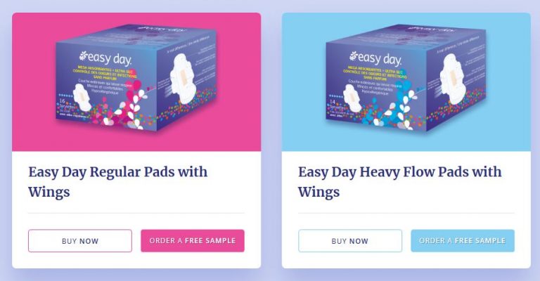 Canadian Free Samples: Easy Day Sanitary Pads And Liners Free Samples ...