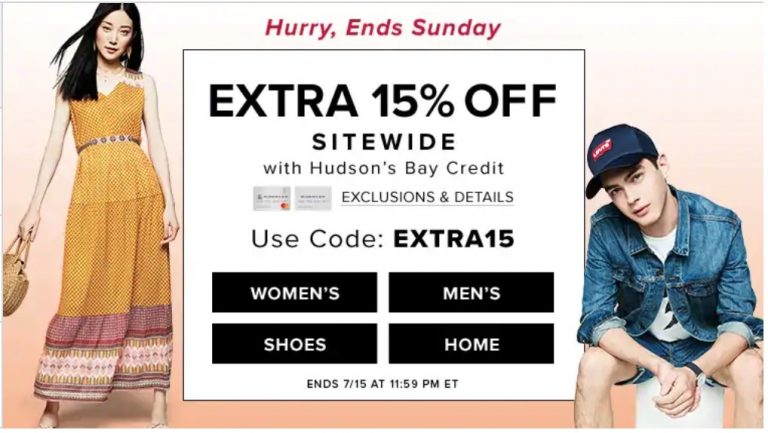 Hudson's Bay Canada Deals: Extra 15% Off Sitewide With Promo Code, 70% ...