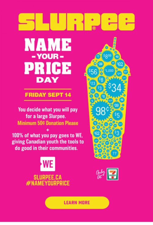 7-Eleven Canada Slurpee Name Your Price Day on September 14 - Canadian ...