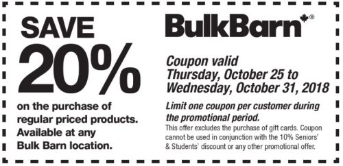 Bulk Barn Canada Coupons: Save an Extra 20% off Regular Priced Products ...