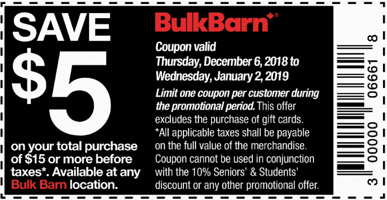 Bulk Barn Canada Coupons: Save $5 Off your Total Purchase of $15 + 30% ...