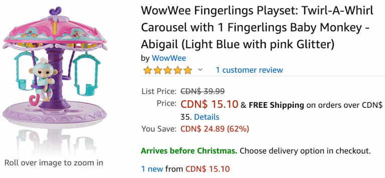 Amazon Canada Device Deals: Save 62% off WowWee Fingerlings Playset ...