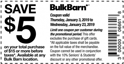 Bulk Barn Canada Coupons: Save $5 Off your Total Purchase of $15 + 30% ...