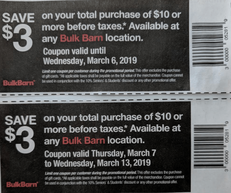 Bulk Barn Canada Coupons: Save $3 Off Your Total Purchase of $10 + 25% ...