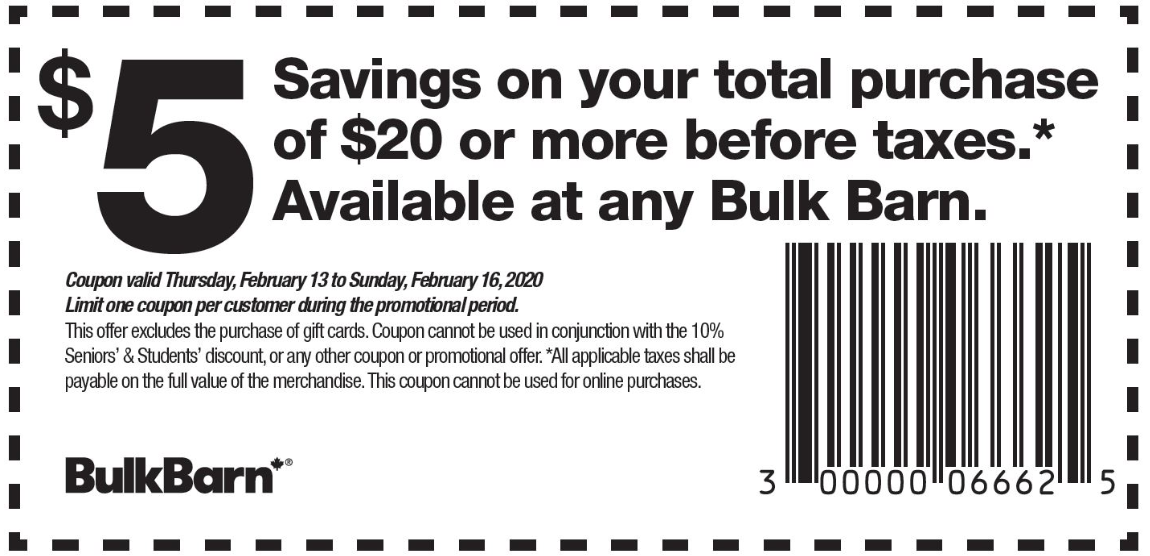 Bulk Barn Canada Coupons And Flyer Save 5 Off Your Purchase With Coupons 25 Off Select 