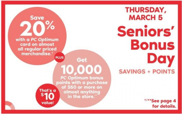 Shoppers Drug Mart Canada Seniors Bonus Day Deals: Save 20% & Receive ...