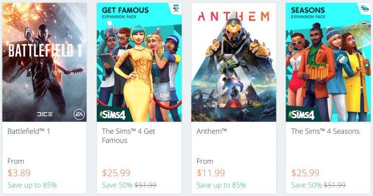 Origin Digital Arcade Sale: Save up to 90% off Games - Canadian ...