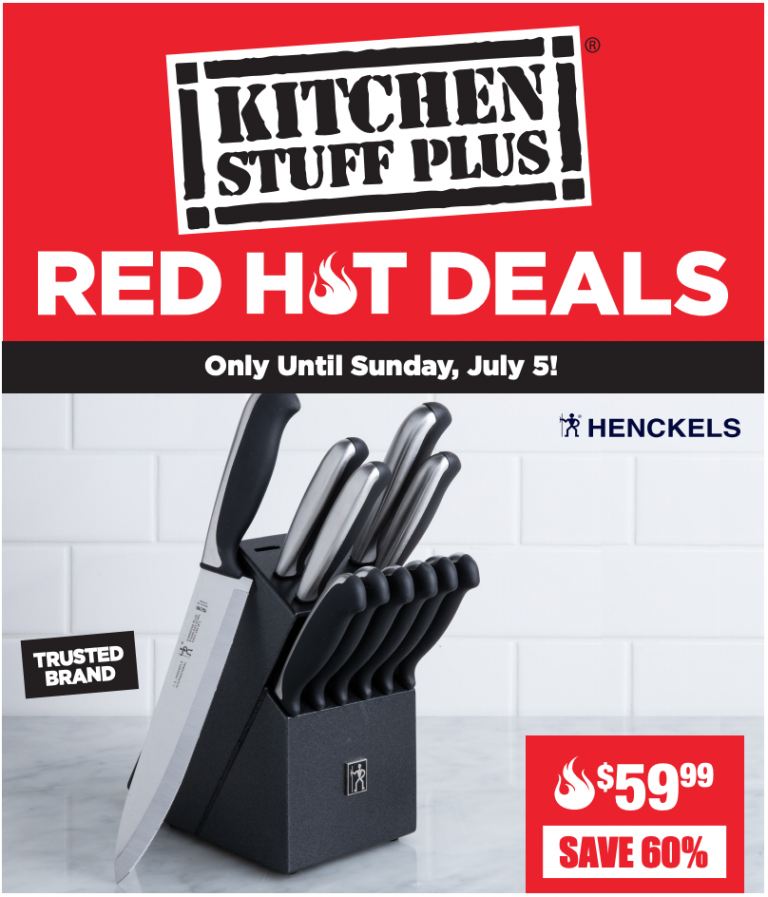 Kitchen Stuff Plus Canada Red Hot Deals: Save 60% on 12 Pc. Henckels ...