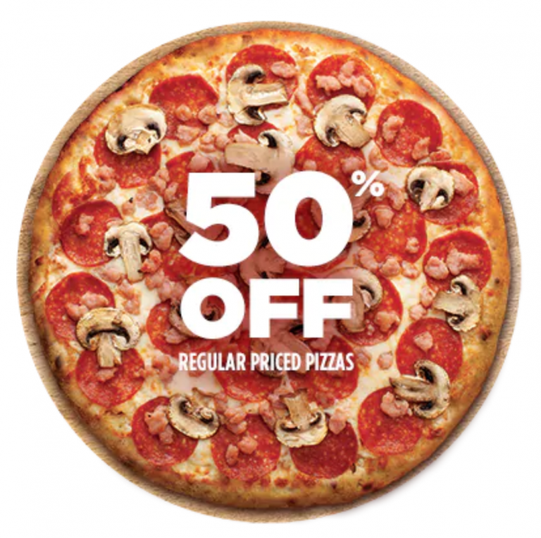 Pizza Pizza Promotion: Save 50% Off Regular Price Pizzas, with Coupon ...
