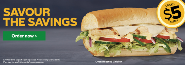 Subway Canada Under $5 Menu! - Canadian Freebies, Coupons, Deals ...