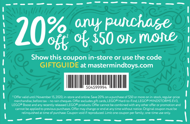 Mastermind Toys Canada Coupon Save 20 Off Any Purchase Of 50 mastermind-toys-canada-coupon-save-20-off-any-purchase-of-50