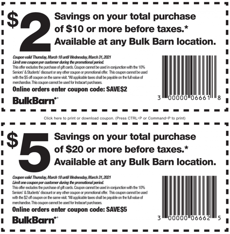 Bulk Barn Canada Coupons and Flyer Deals: Save $2 to $5 Off Your ...