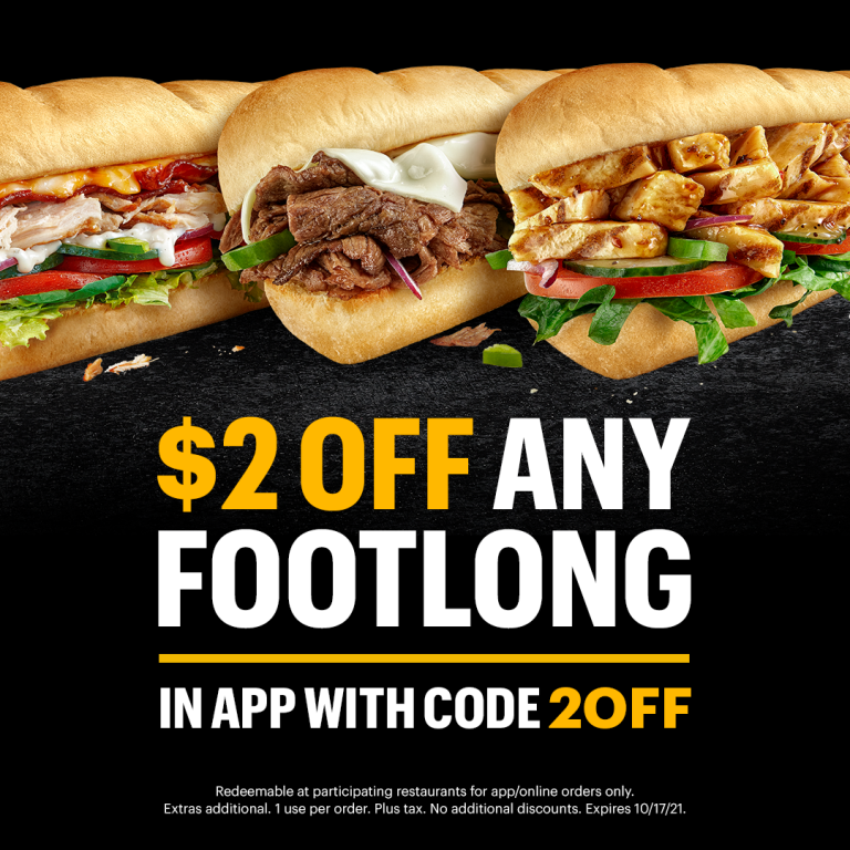Subway Canada Deals: $2 Off Footlong + BOGO FREE - Canadian Freebies ...