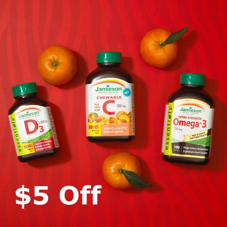 Jamieson Vitamins Canada: $5 off Coupon - Canadian Freebies, Coupons ...