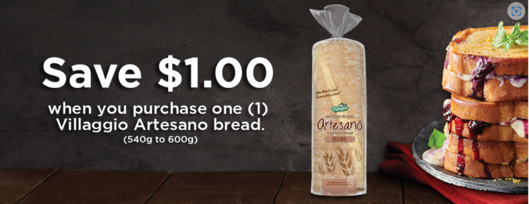 Canadian Coupons: Save $1 When You Purchase Villaggio Artesano Bread ...