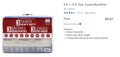 Costco.ca Canada: Heavy Duty Tarps $9.97 - Canadian Freebies, Coupons ...