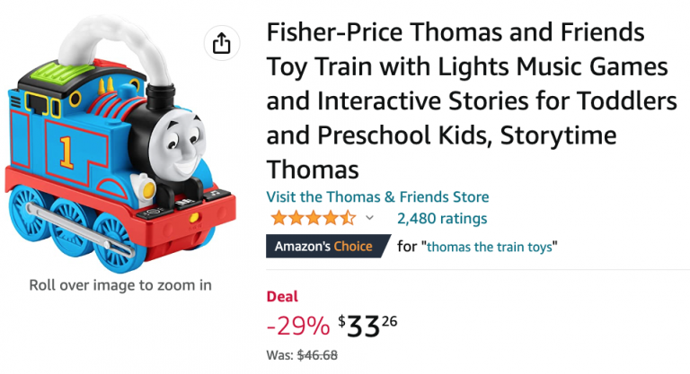 Amazon Canada Deals: Save 29% on Fisher-Price Thomas and Friends Toy ...