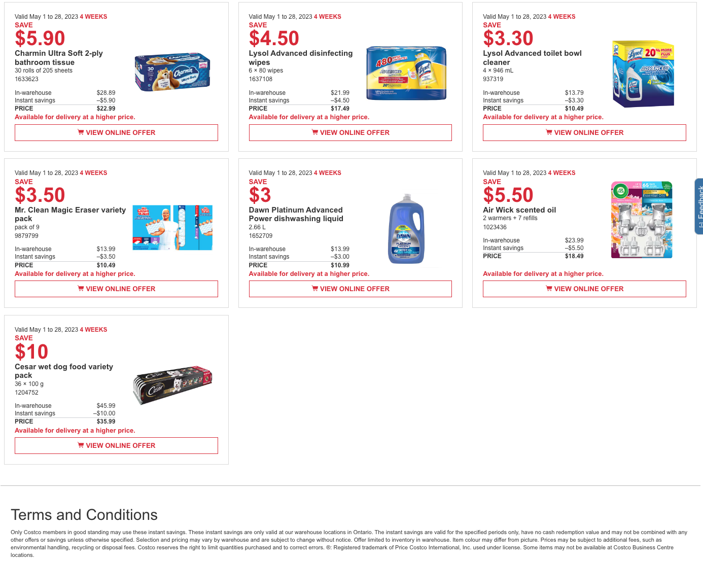 Costco Canada Coupons/Flyers Deals at All Costco Wholesale Warehouses ...